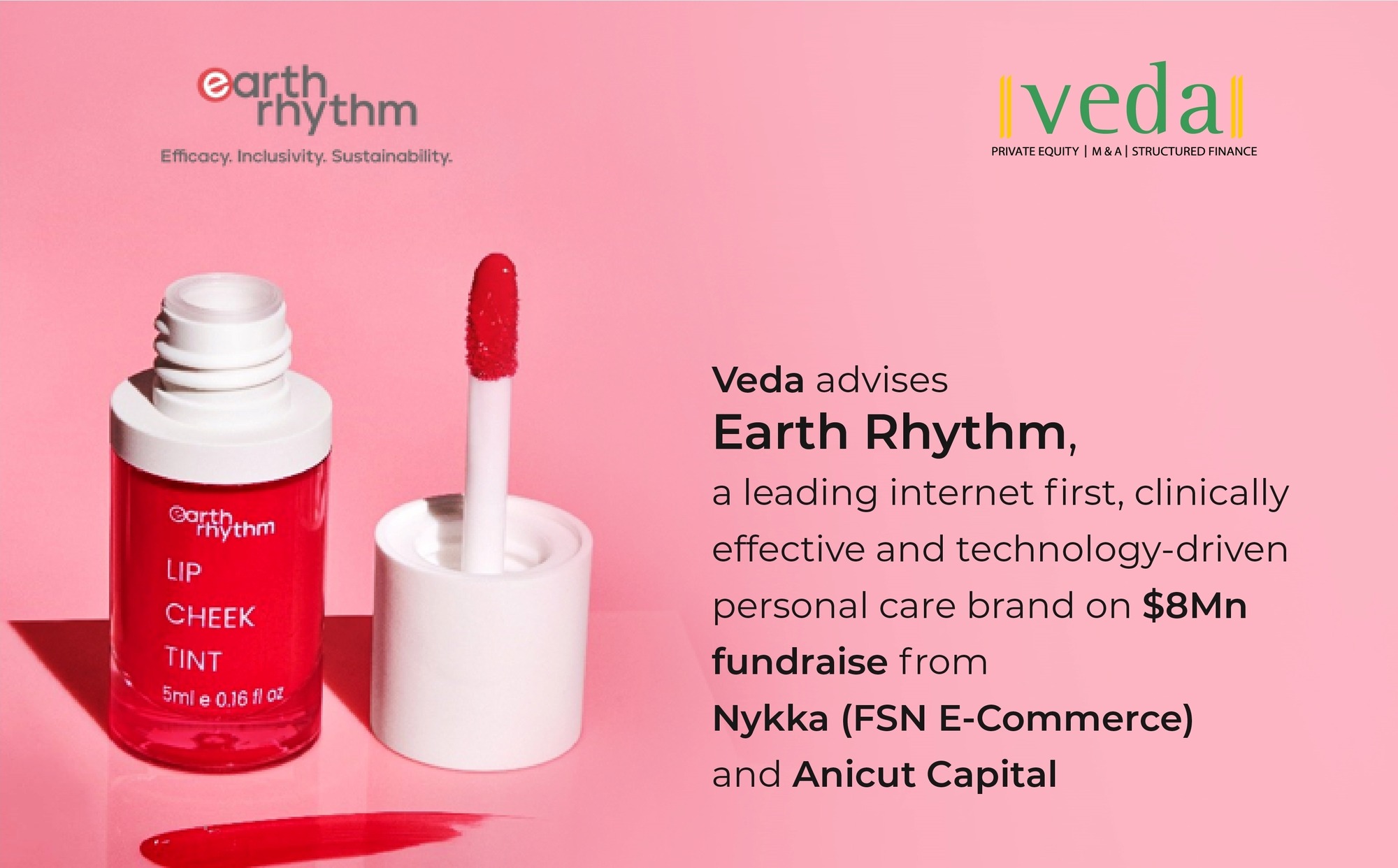 VedaCorp advises Earth Rhythm, a leading internet first, clinically ...
